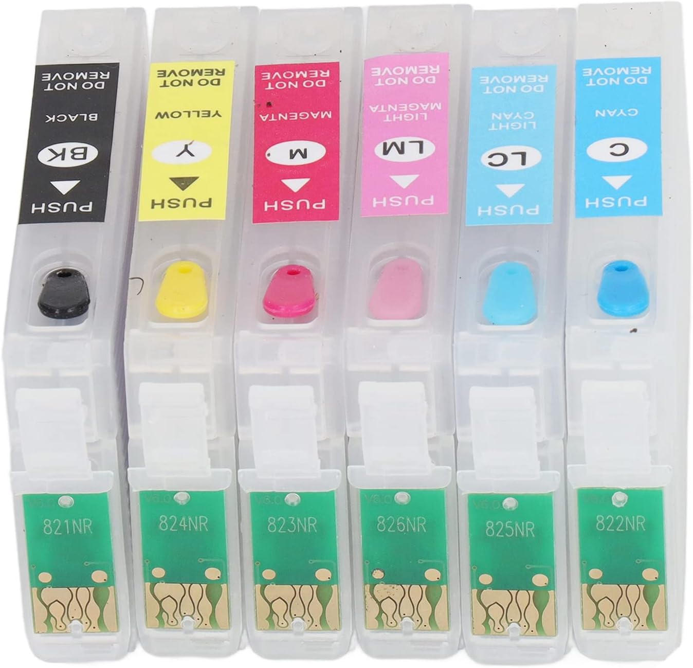 Amazon.com: FTVOGUE 6 Colors Ink Cartridge with Permanent Chip ...