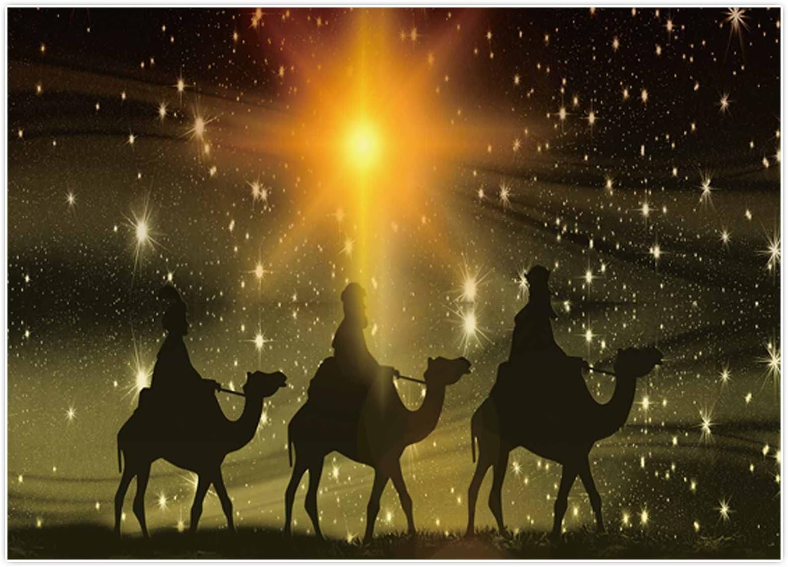 Amazon.com : BELECO 6x4ft Fabric Star Night Backdrop Holy Christmas ...