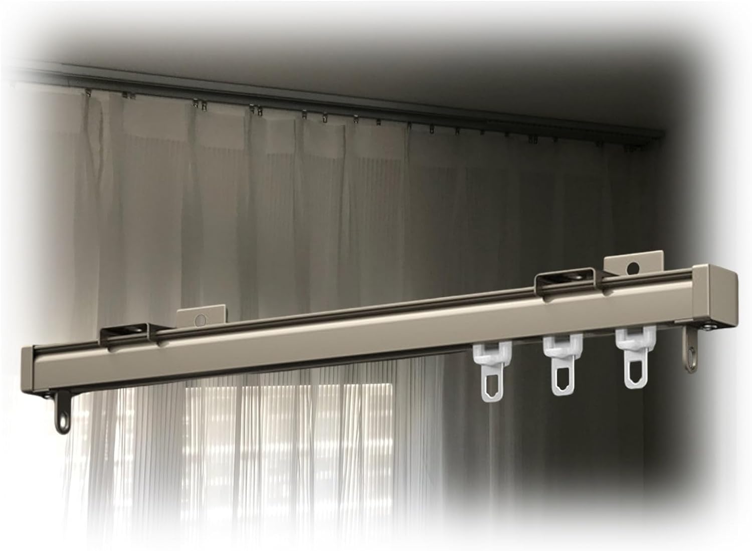 Curtain Track, Wall-mounted Curtain Track Rail, Room Divider, Heavy ...
