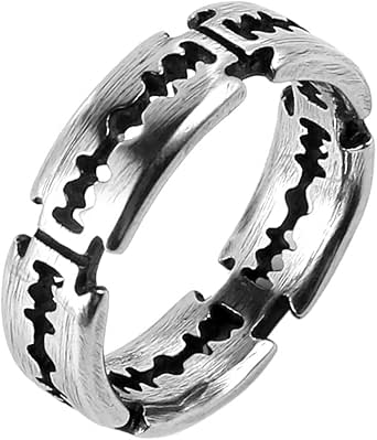 HZMAN Stainless Steel Blade Ring for Men Women Punk Hip Hop Biker Ring Jewelry Gift : Amazon.com ...