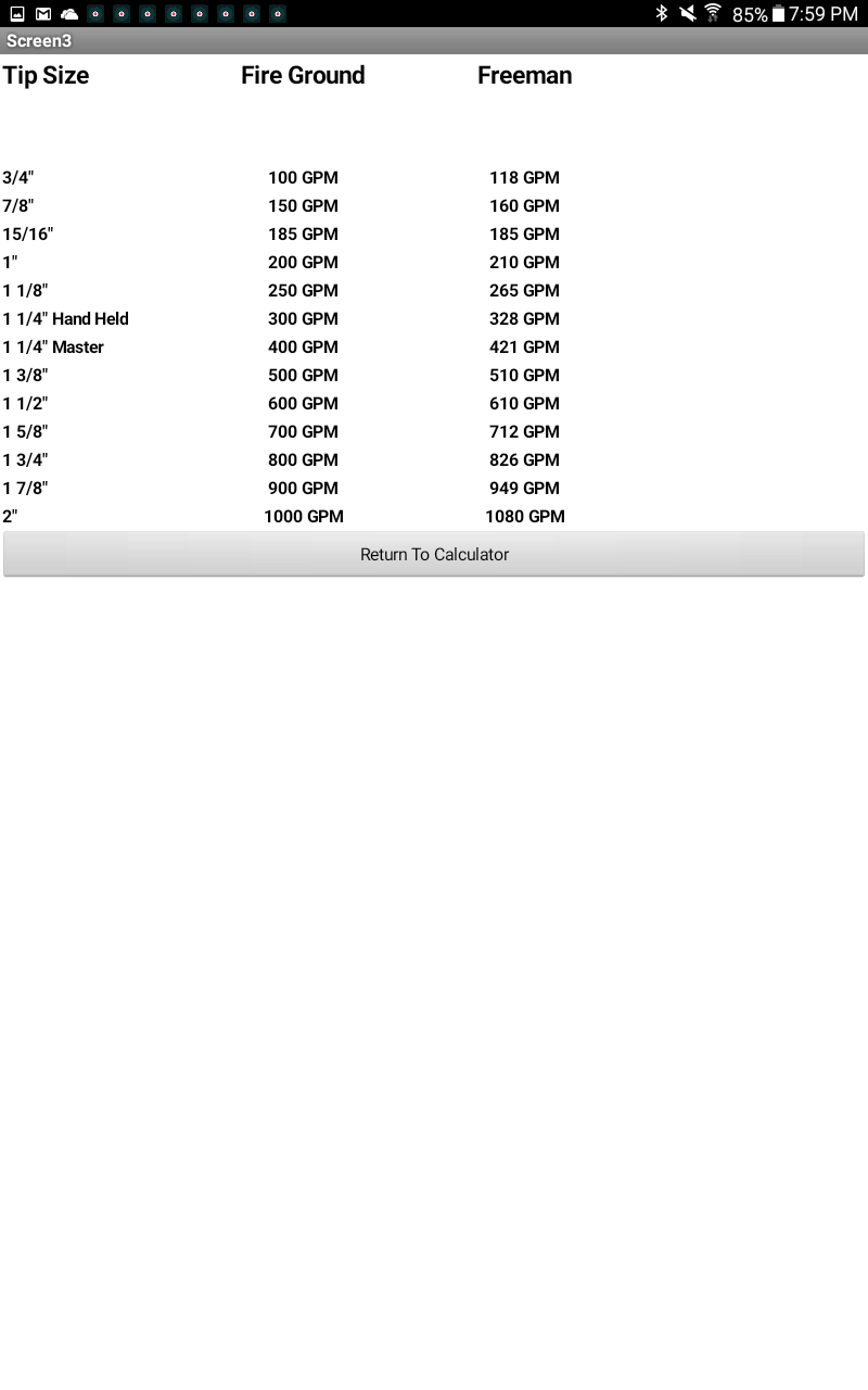 Fire Department Friction Loss Calculator - App on the Amazon Appstore