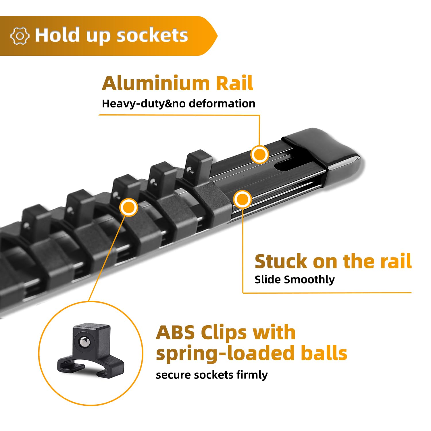 Snapklik.com : ALOANES 3-piece Aluminum Socket Rail Organizer Set ...