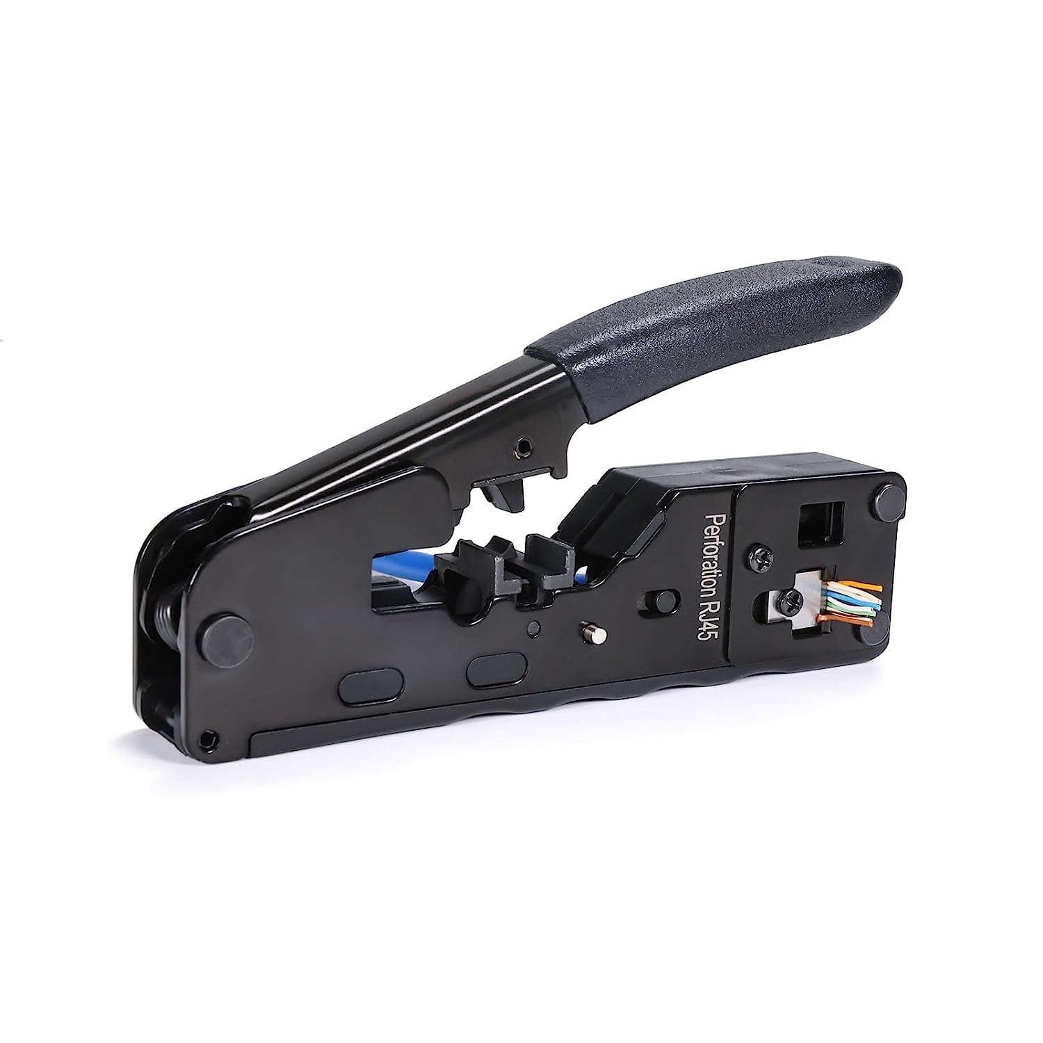 QSFPTEK RJ45/RJ11/RJ12 Crimping Tool All-in-One Ethernet/Cable Crimper ...