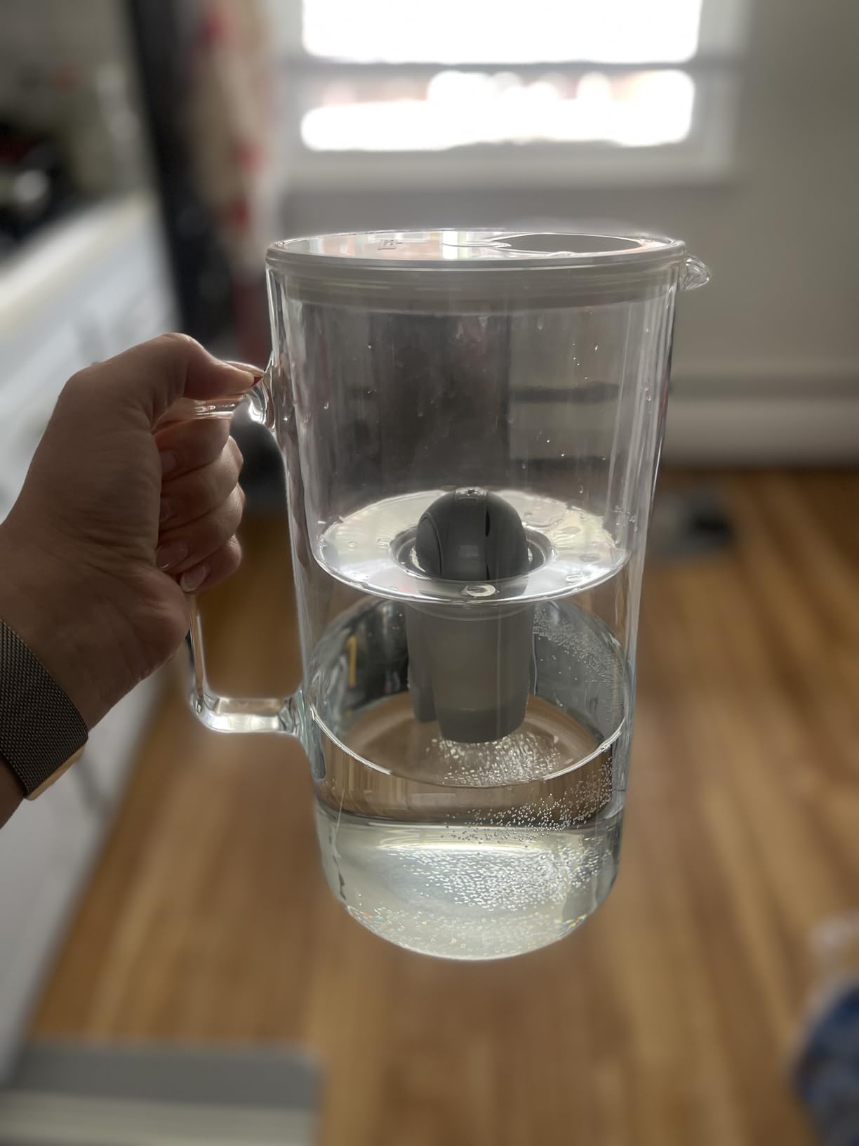 Amazon.com: Wessper D2 Borosilicate White Glass Water Filter Pitcher ...