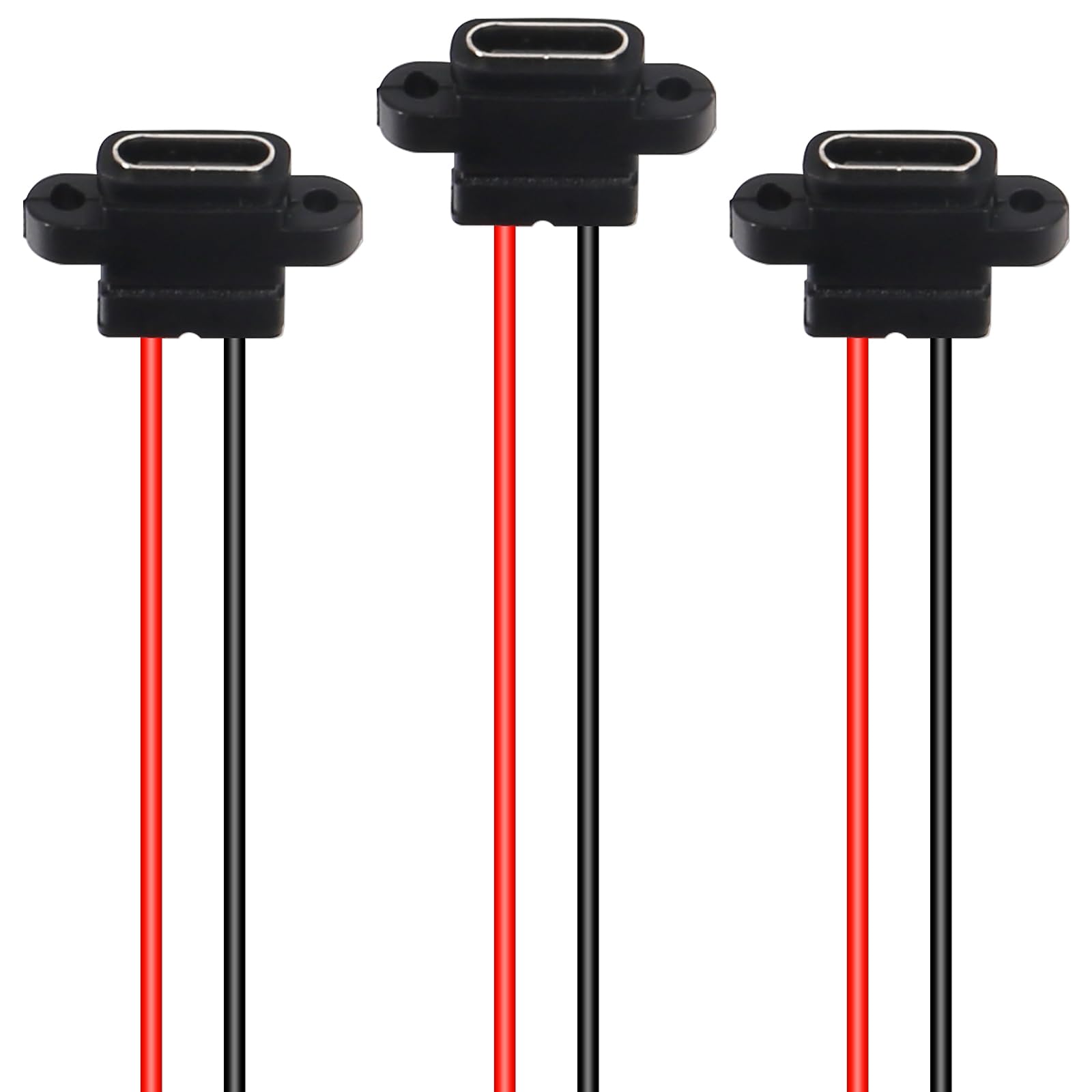 Snapklik.com : 15PCS Type-C Female Chassis Waterproof Connector 2P ...