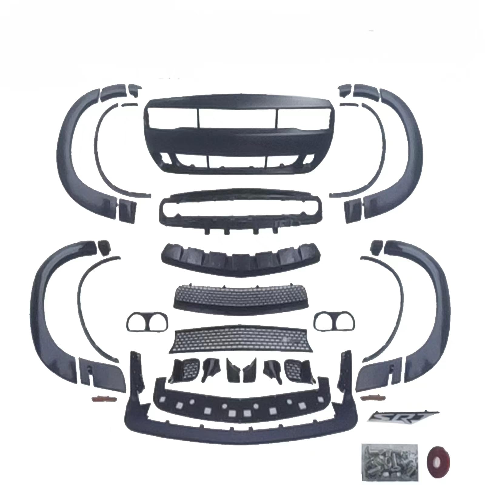 Amazon.com: PENSUN Front Bumper Cover SRT Style Compatible with 2008 ...