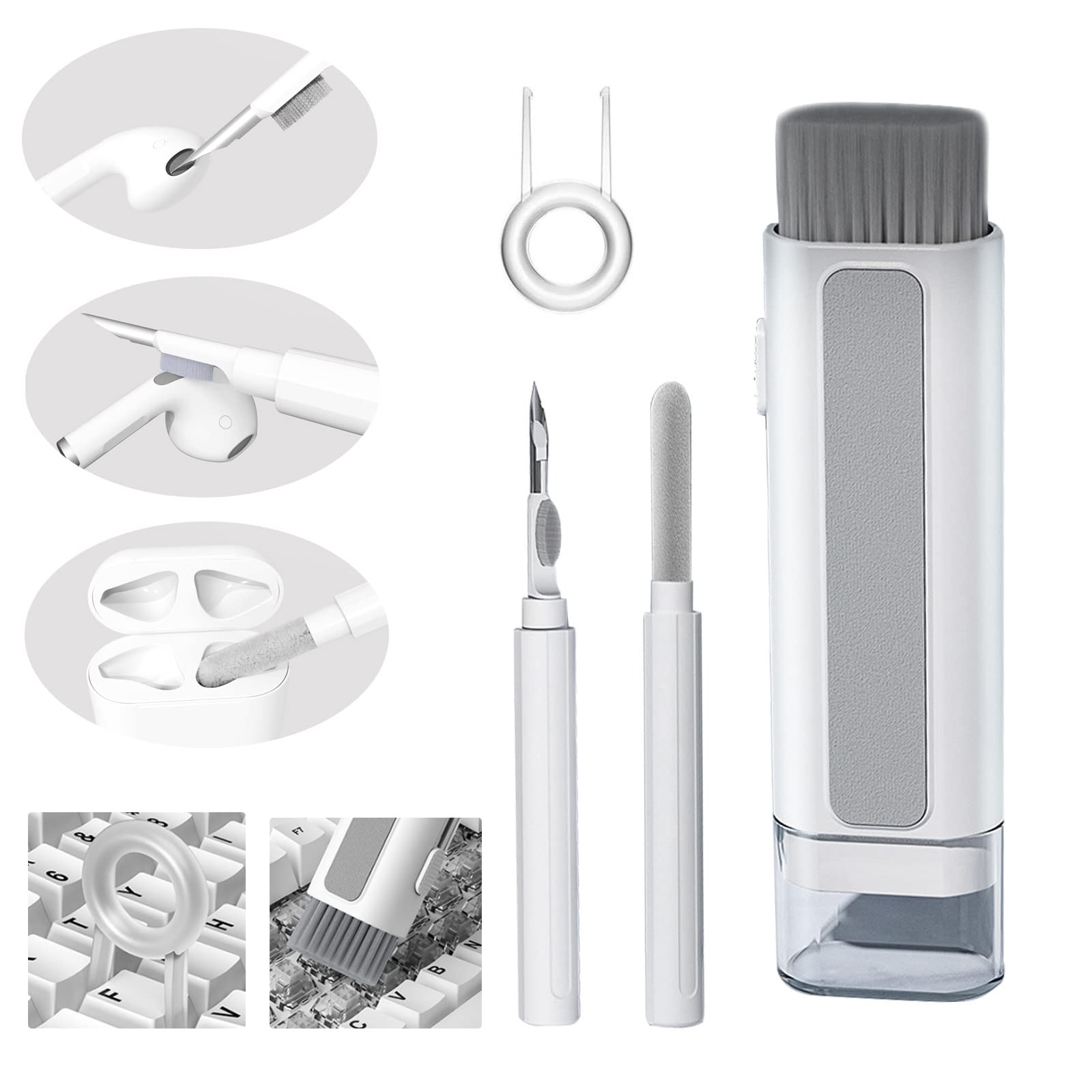 6 in 1 Cleaner Kit, Multi-Function Cleaning Pen with Soft Brush ...