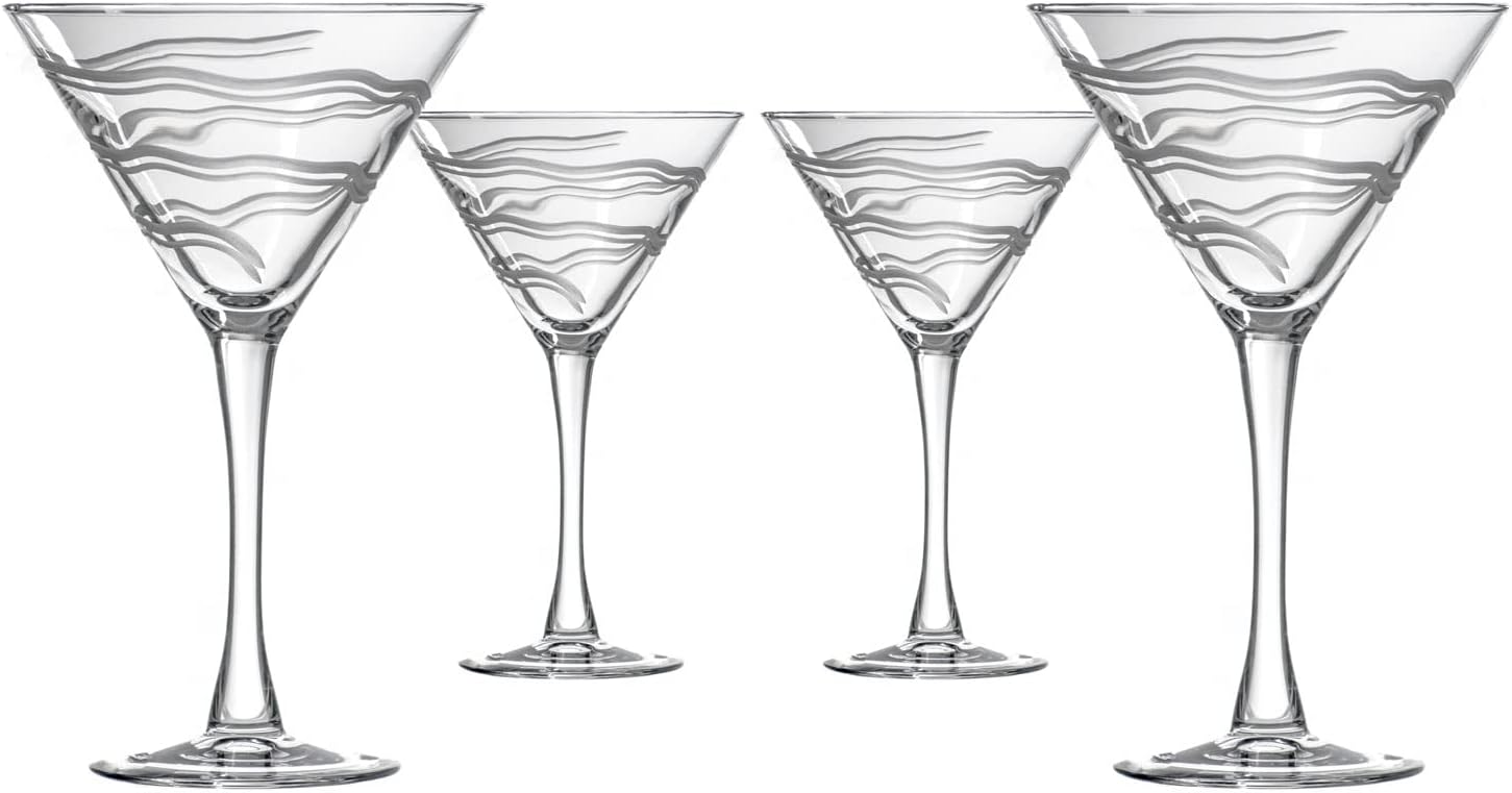 Amazon.com | Waterford Personalized Elegance Martini Glass Pair, Set of ...