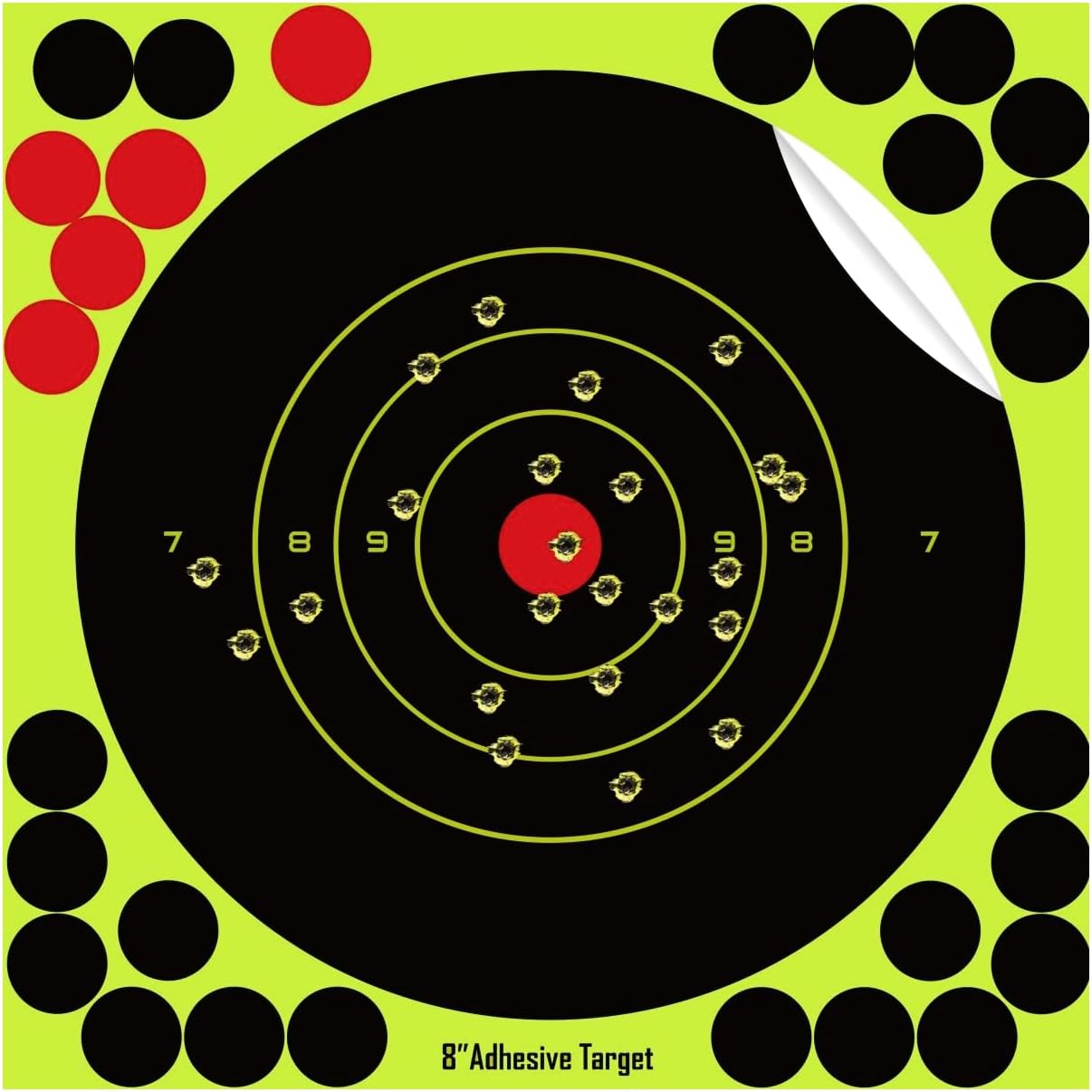 Amazon.com : Innens 8 Inch Splatter Adhesive Bullseye Shooting Target ...