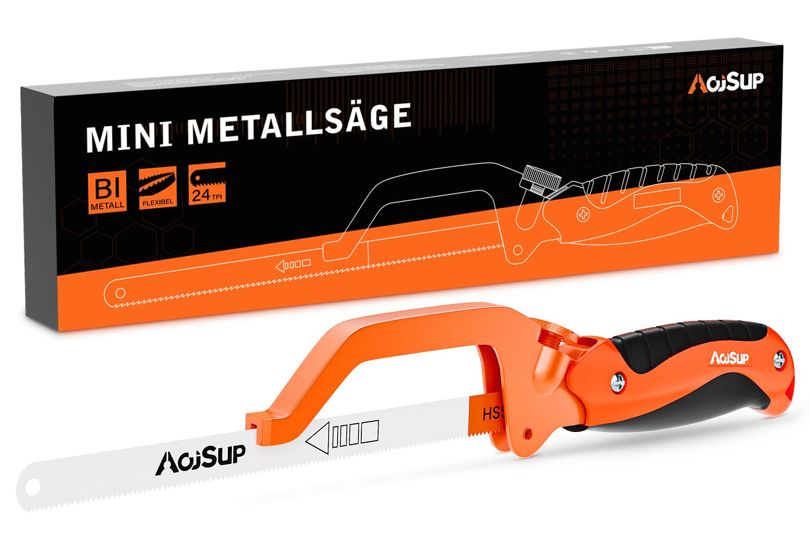 AojSup Mini Hacksaw Flexible 300mm, Junior Hacksaw for Metal Cutting ...