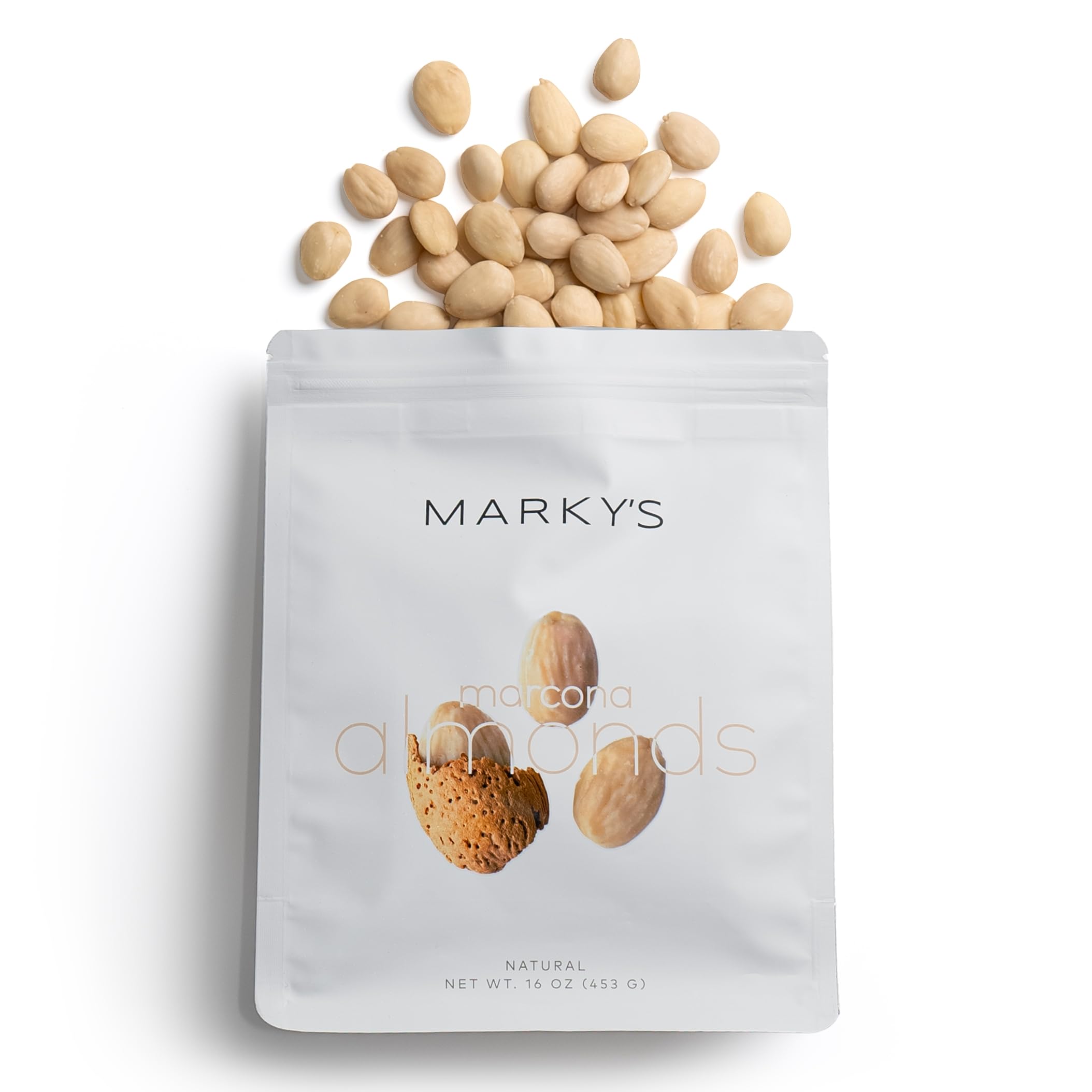 Amazon.com : MARKY'S Raw Marcona Almonds Nuts form Spain - 1 lb / 453 g ...