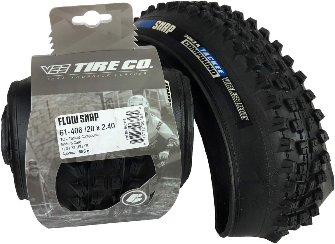 Amazon.com : Two Vee Tire 20x2.40 Flow Snap Bike Tires with Folding ...