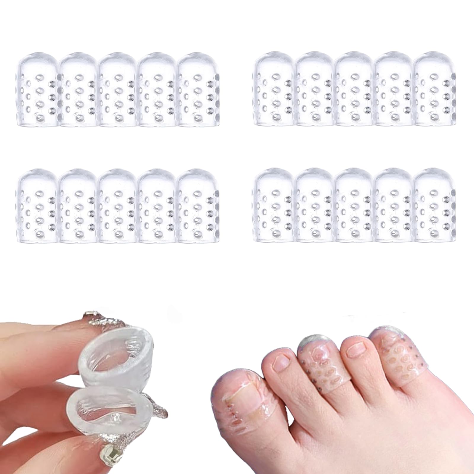 Amazon.com: Toe Protectors, 20PC Silicone Toe Protectors - Anti ...