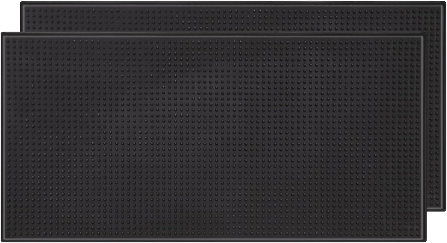 Amazon.com: QWORK Rubber Bar Mat, 2 Pack 24" x 12" Heavy-Duty Non-Slip ...