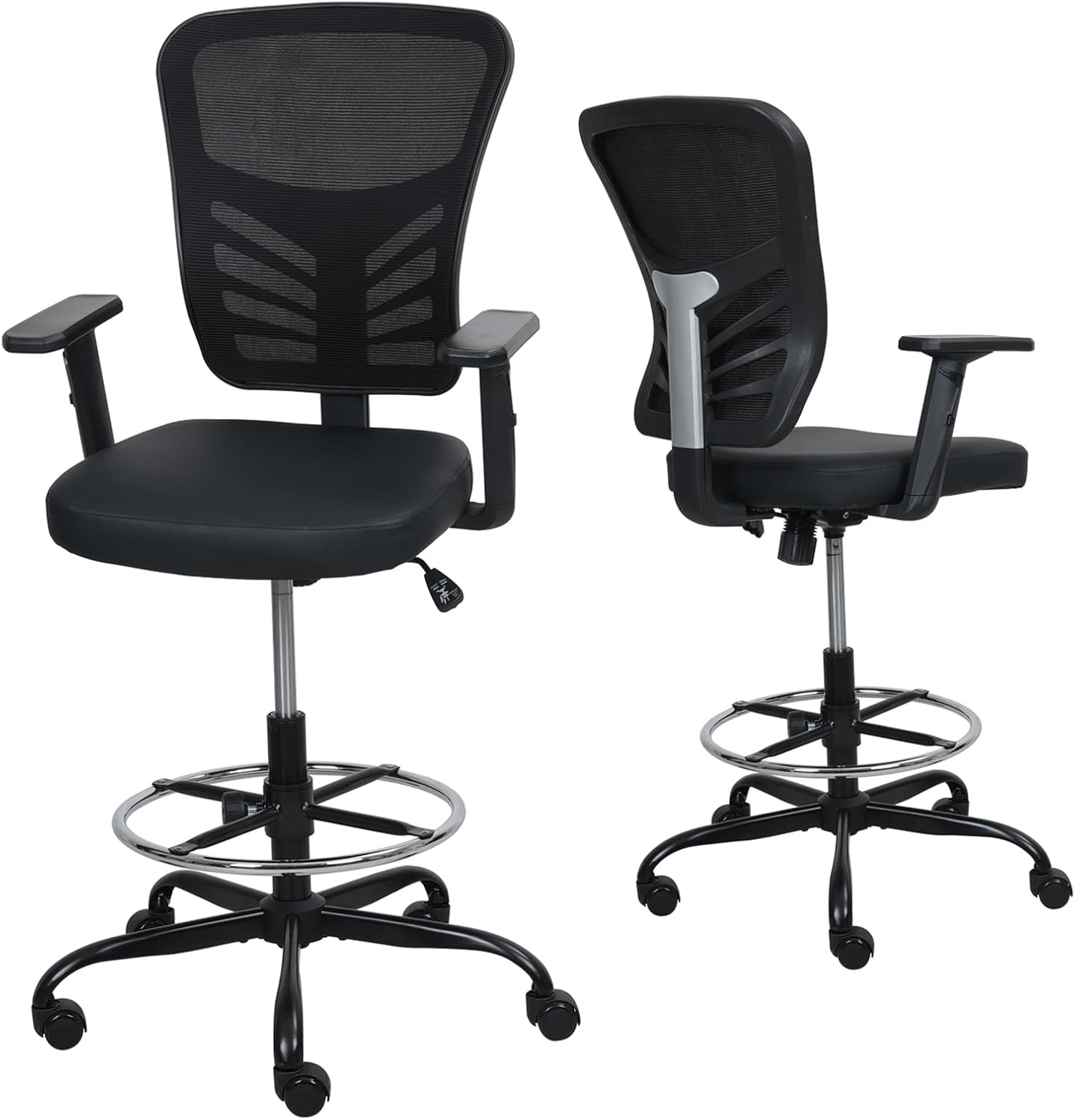 Amazon.com: ELECWISH Drafting Chair Tall Office Chair for Standing Desk ...