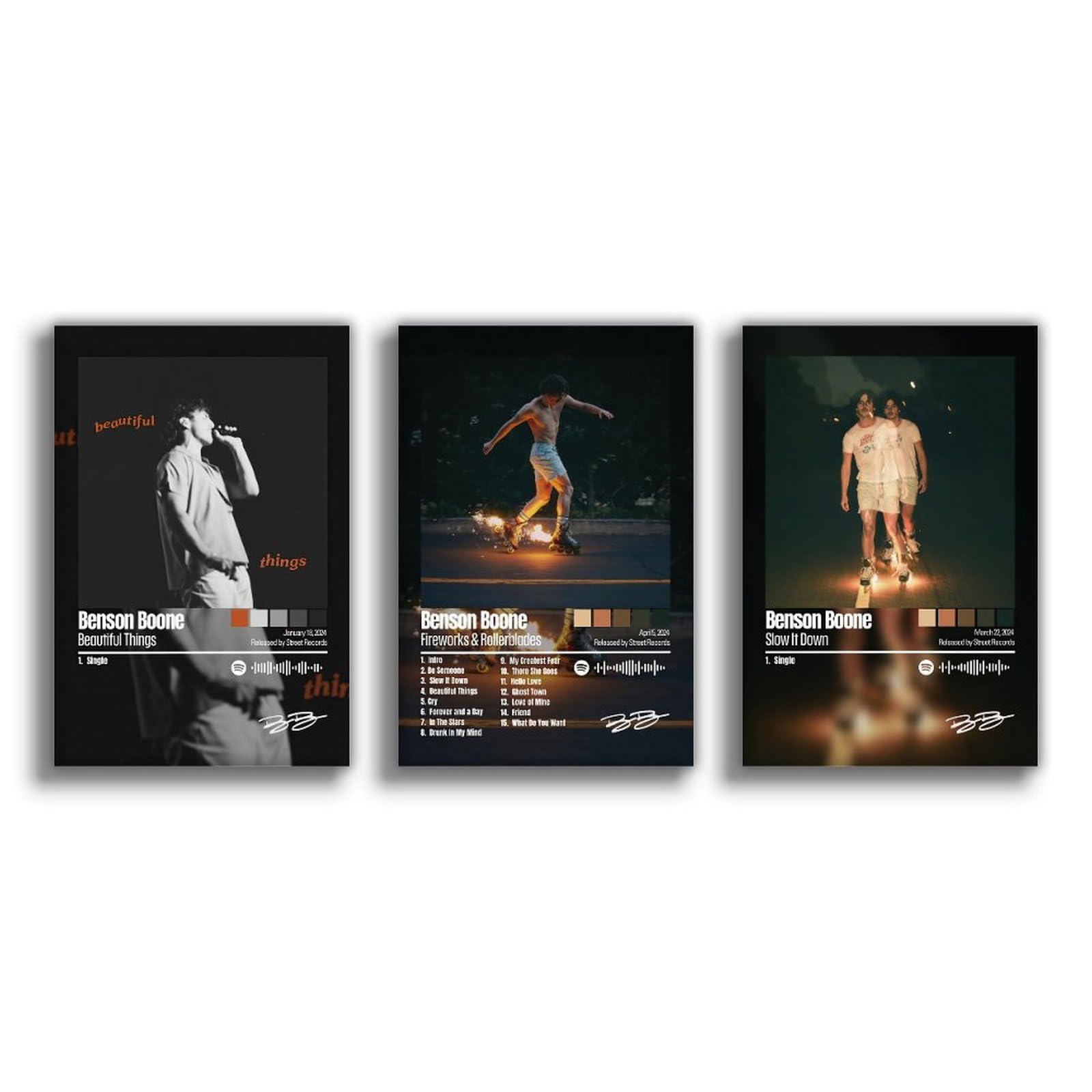 Amazon.com: oooac A Set of 3 album canvas posters,Benson Boone Poster ...