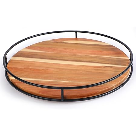 Amazon.com - TIDITA 18 Acacia Lazy Susan Turntable for Table - Extra ...