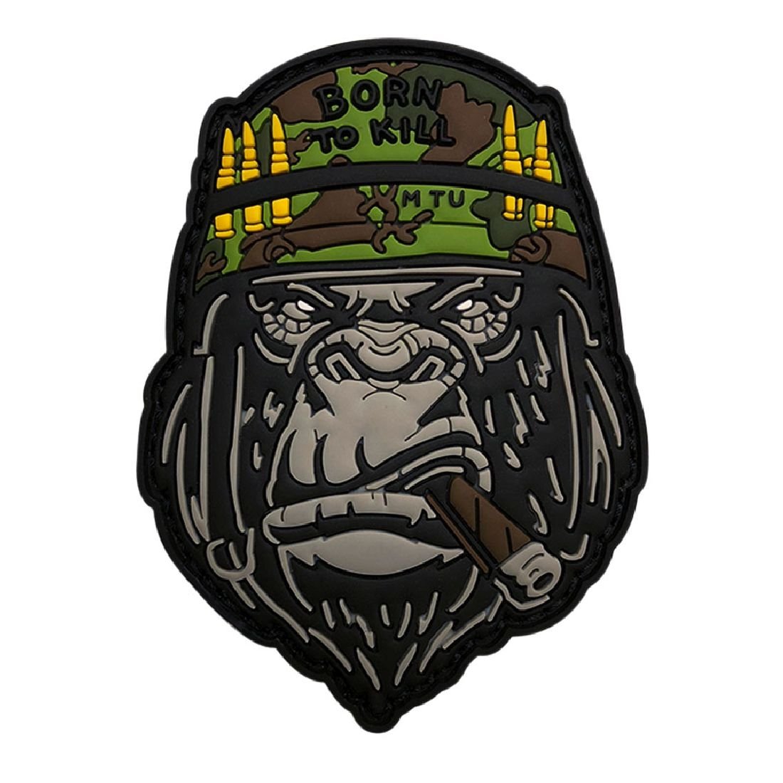 Amazon.com: Ape Cigar Bullets Born to Kill Gorilla Patch (3D-PVC Rubber ...