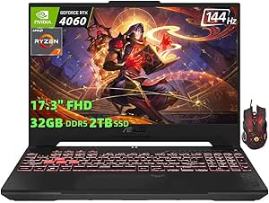 Amazon.com: ASUS TUF A17 Gaming Laptop 2024 Newest, 17.3" FHD 144Hz Display, AMD Ryzen 7 7735HS ...