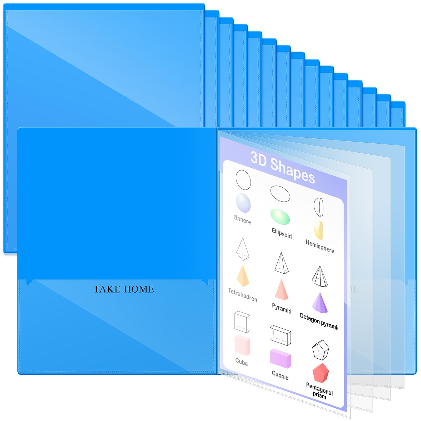 Amazon.com : Henoyso 24 Pack School to Home Folders Parent Teacher ...