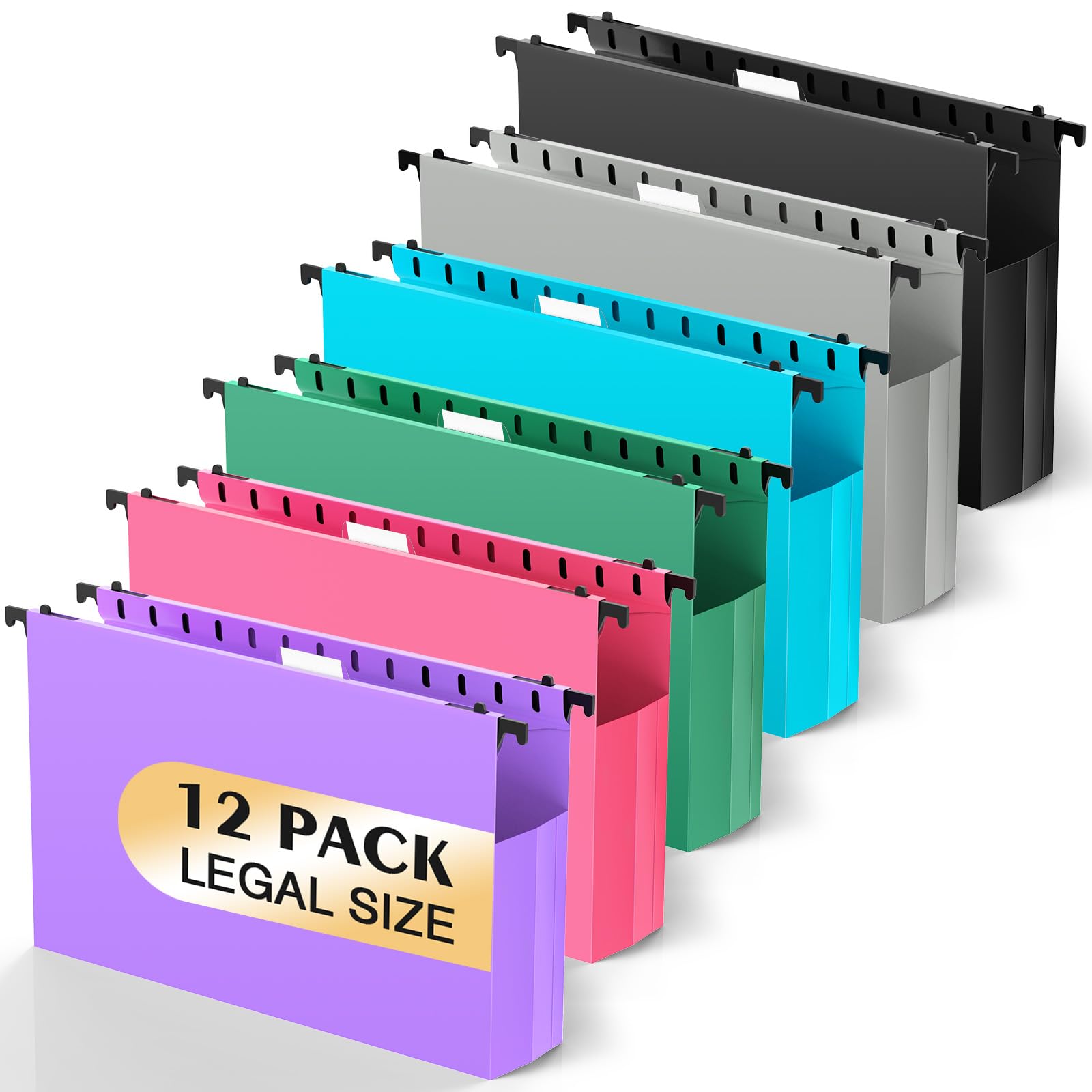 Snapklik.com : Extra Capacity Legal Size Hanging File Folders,12 Pack ...