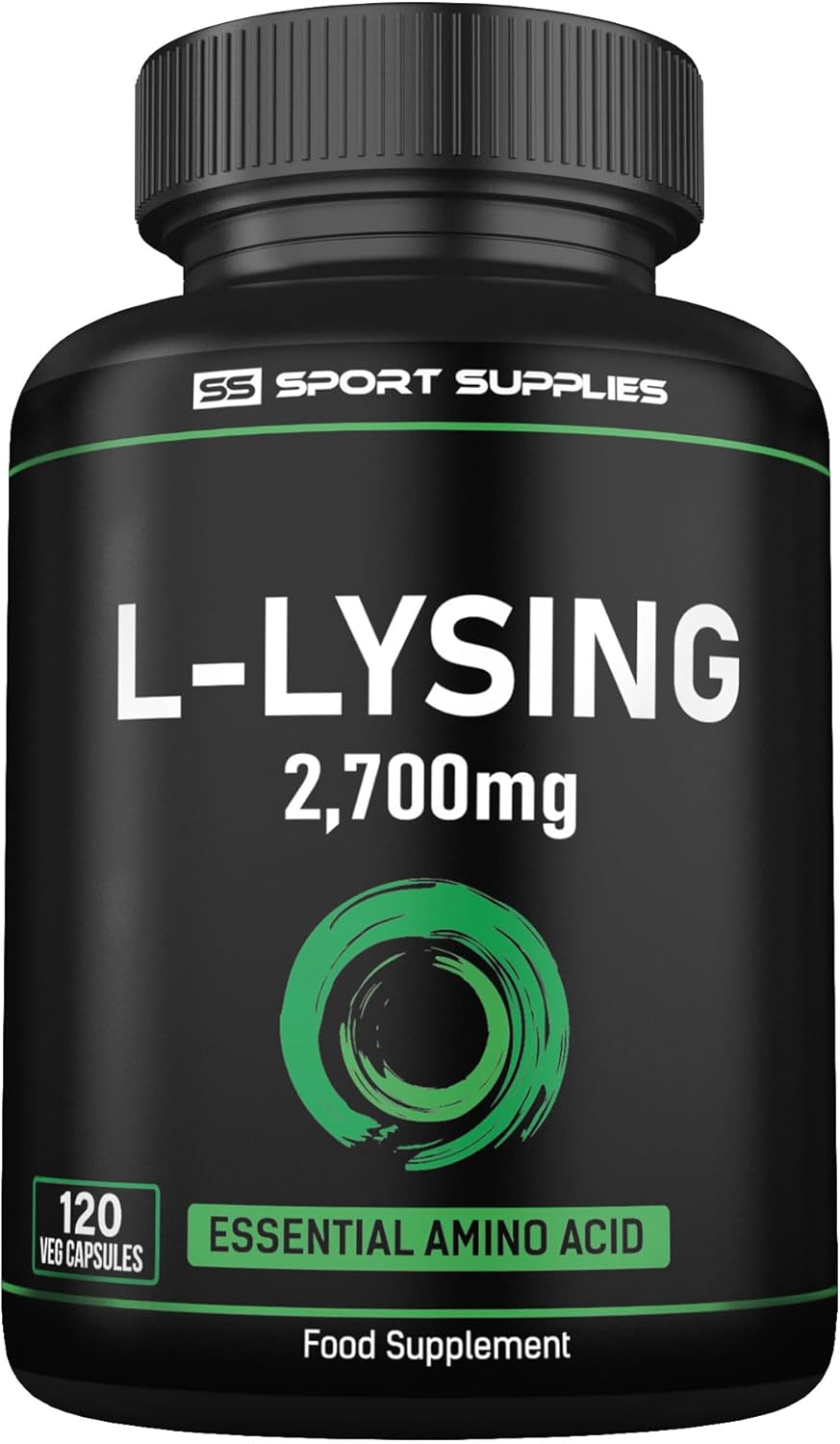 L-Lysine Complex 2,700mg & 600mg Magnesium Citrate-120 Vegan Capsules ...