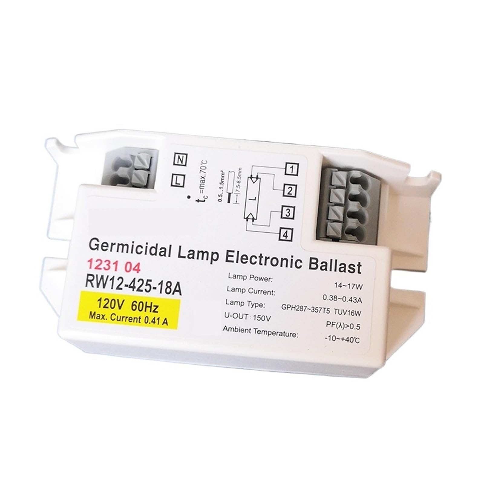 Amazon.com: CAARLA Electronic Ballast RW12-425-18 RW12-425-18A BEASUN ...