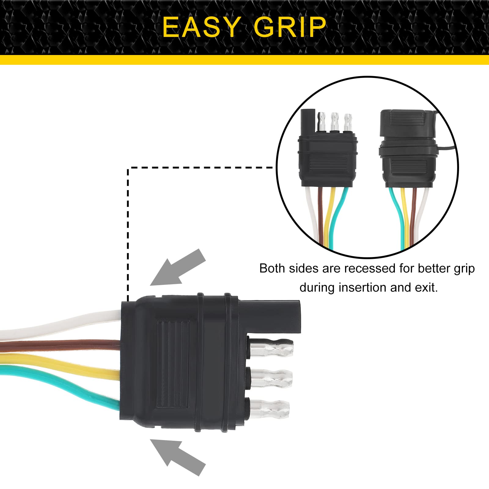 Snapklik.com : Universal 4 Way Y-Splitter Plug For Tailgate Light Bar ...