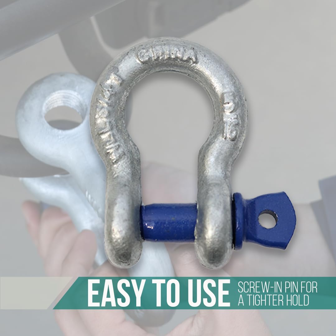 Snapklik.com : Boxer Forged Anchor Shackle 5/16”Heavy Duty Forged Steel ...