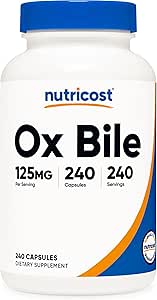 Nutricost Beef bile capsules 125 mg, 240 non-GMO capsules : Amazon.fr: Hygiène et Santé