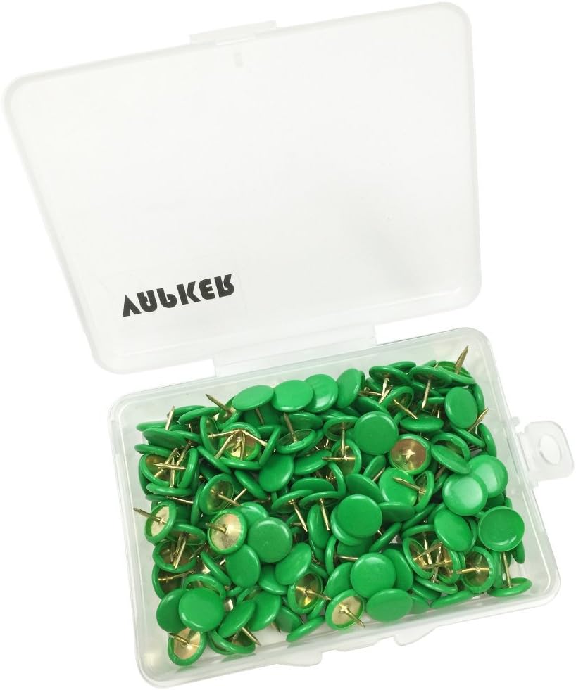 Amazon.com: VAPKER 200 PCS Thumb Tacks Green Plastic Round Head ...