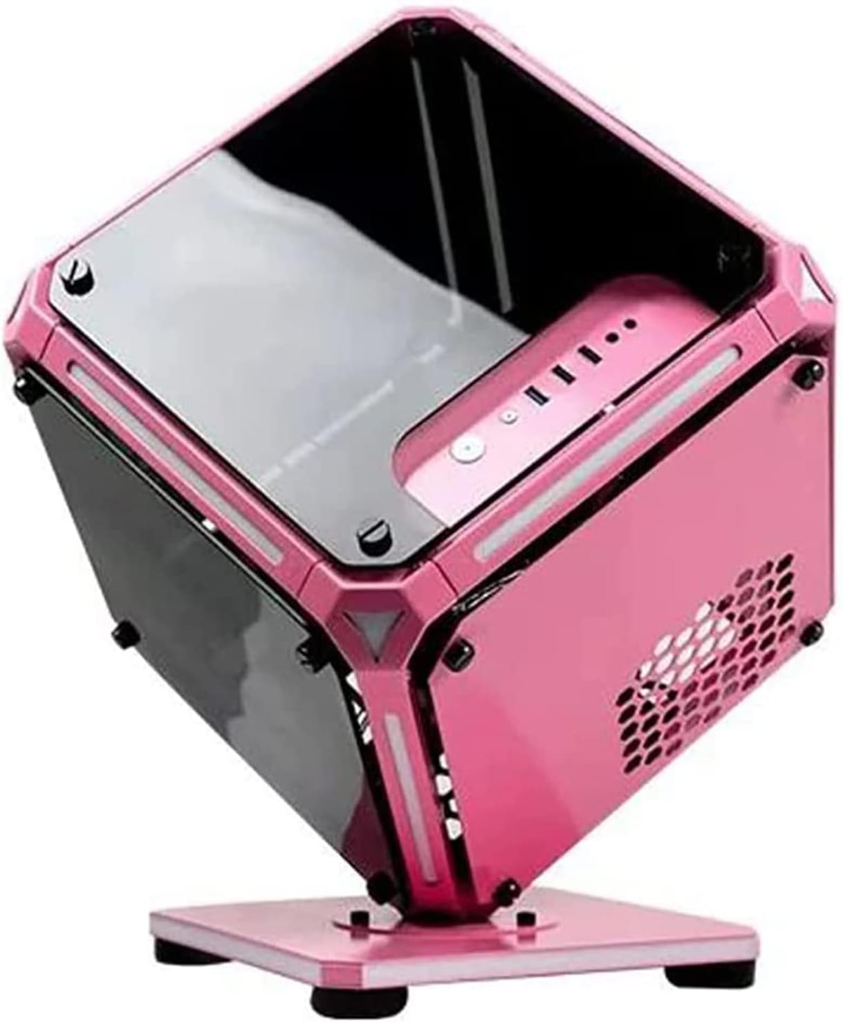 XQM PC Case for Micro-ATX Mini ITX Cube Computer Case with RGB Light ...