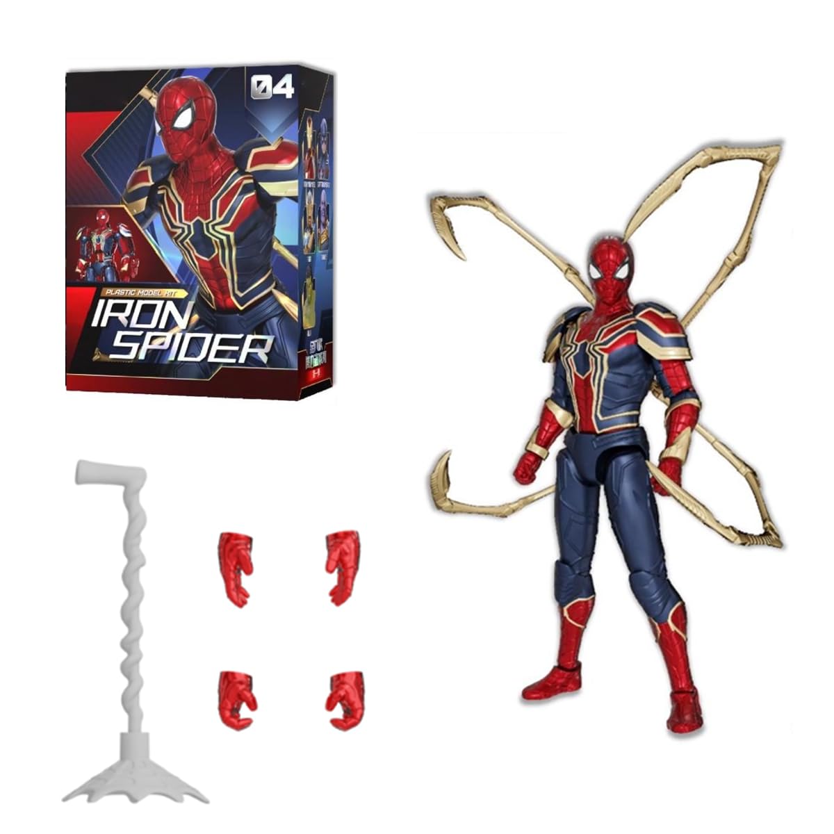 Amazon.com: HiPlay 1/12 Scale Infinity Saga Iron Spider Assembly Model ...