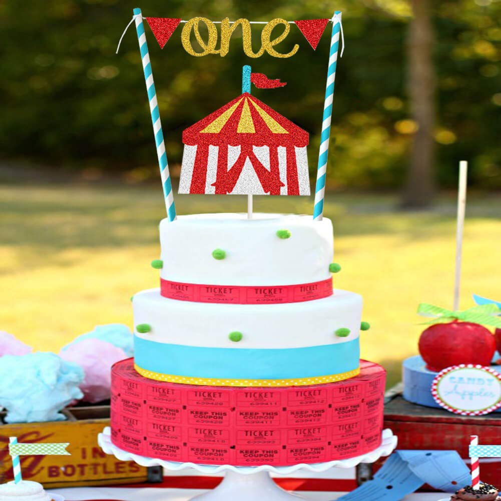 Buy Circus First Birthday Cake Topper For Vintage Circus Tent Big Top buy-circus-first-birthday-cake-topper-for-vintage-circus-tent-big-top