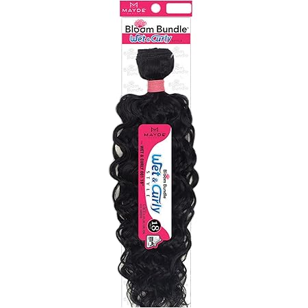 Amazon.com : Mayde Beauty Bloom Bundle Weaving WET & CURLY 001 24" (1 ...