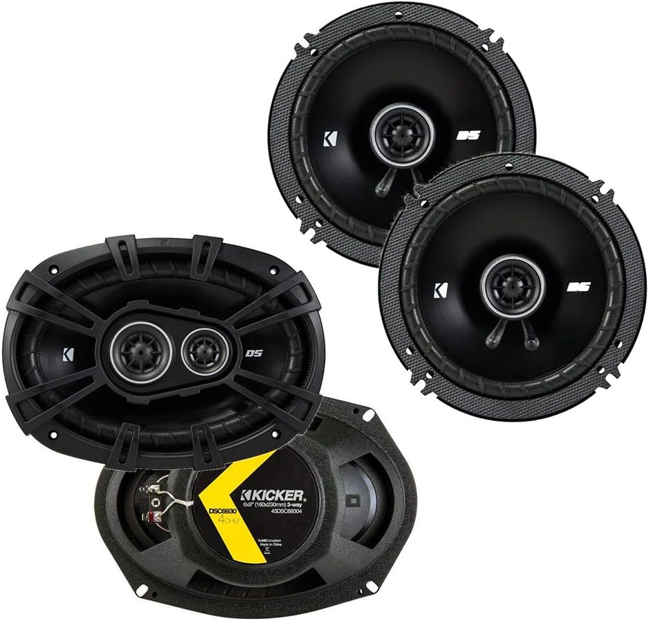 Amazon.com: Kicker DSC6930 6x9-Inch (160x230mm) 3-Way Speakers, 4-Ohm ...