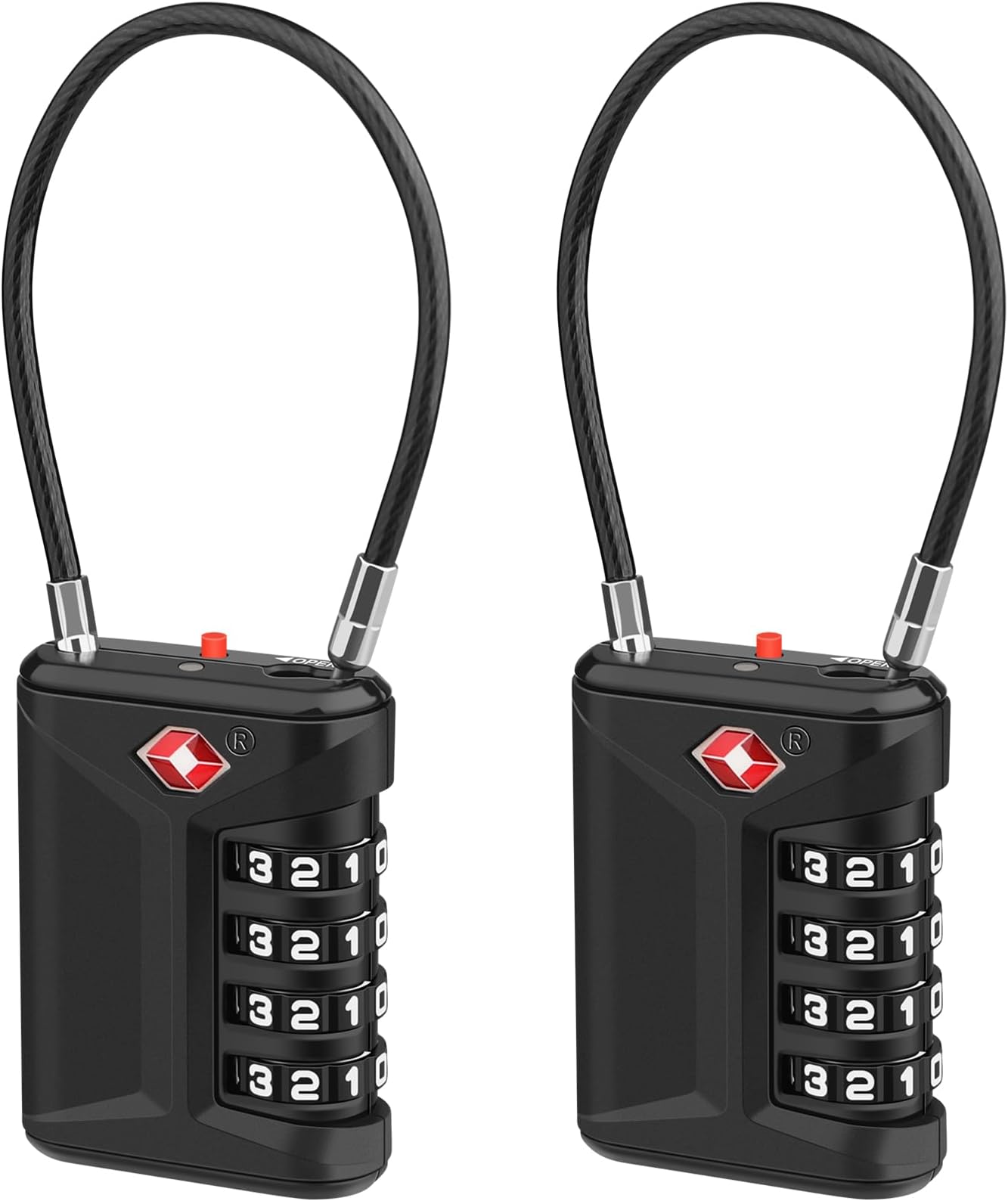 TSA Locks, EMIUP TSA Approved Luggage Locks 3-Digit TSA Security ...