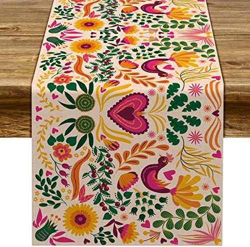 Amazon.com: Mexican Fiesta Table Runner Decorations Cinco De Mayo Dia ...