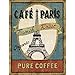 Amazon.com: ZMKDLL Cafe Paris French Roast Pure Coffee Tin Metal Aluminum Wall Sign Plate 12X8 ...