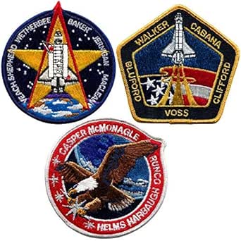 Amazon.com: Patch Set Space Shuttle Mission STS-52 STS-53 STS-54 Official NASA : פריטי אספנות ואמנות