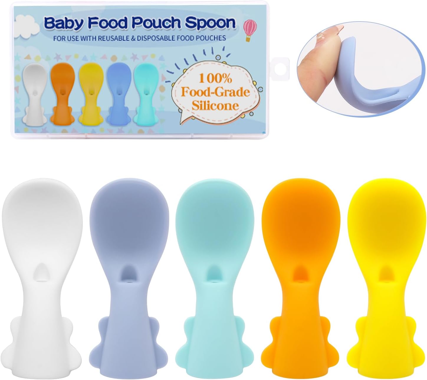 Amazon.com: Universal Baby Food Pouch Spoon Attachment - 10 Pack ...