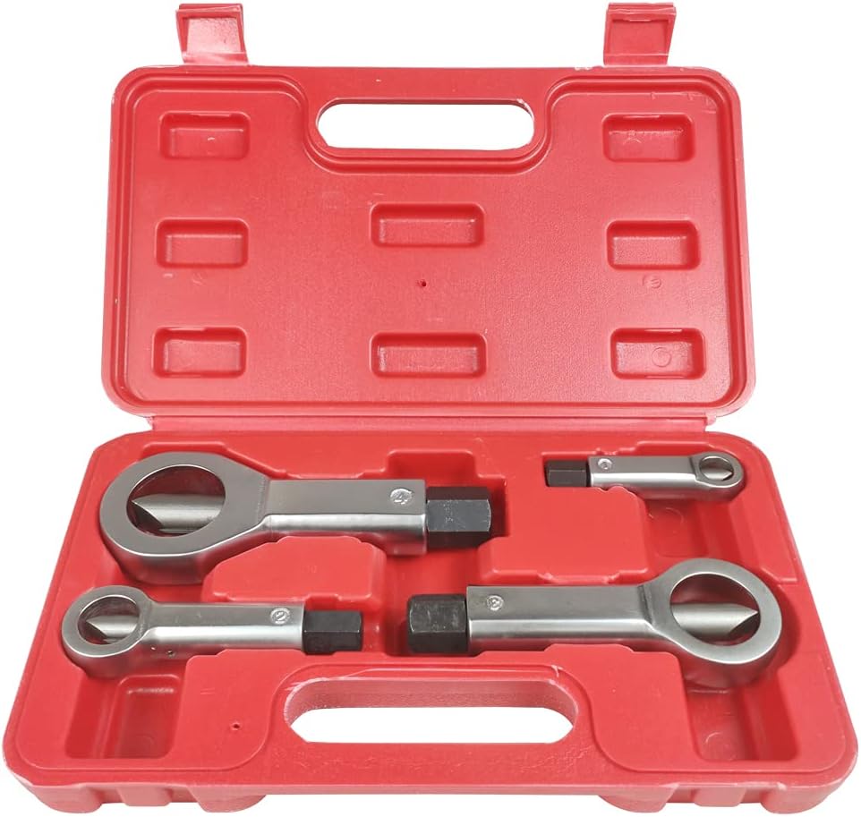 Amazon | Fkstyle ナット ブレーカー 外し 工具 スプリッター カッター 4点セット 手動式 [並行輸入品] | ボルトクリッパ