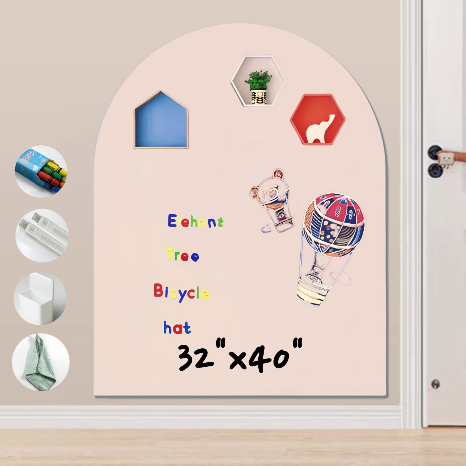 Amazon.com: JKCWOTS Magnetic Chalkboard Wall Decal - Upgraded Self ...