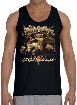 Interstate Apparel Inc Men's The Rodfather Old Skool Rules Black Tank ...