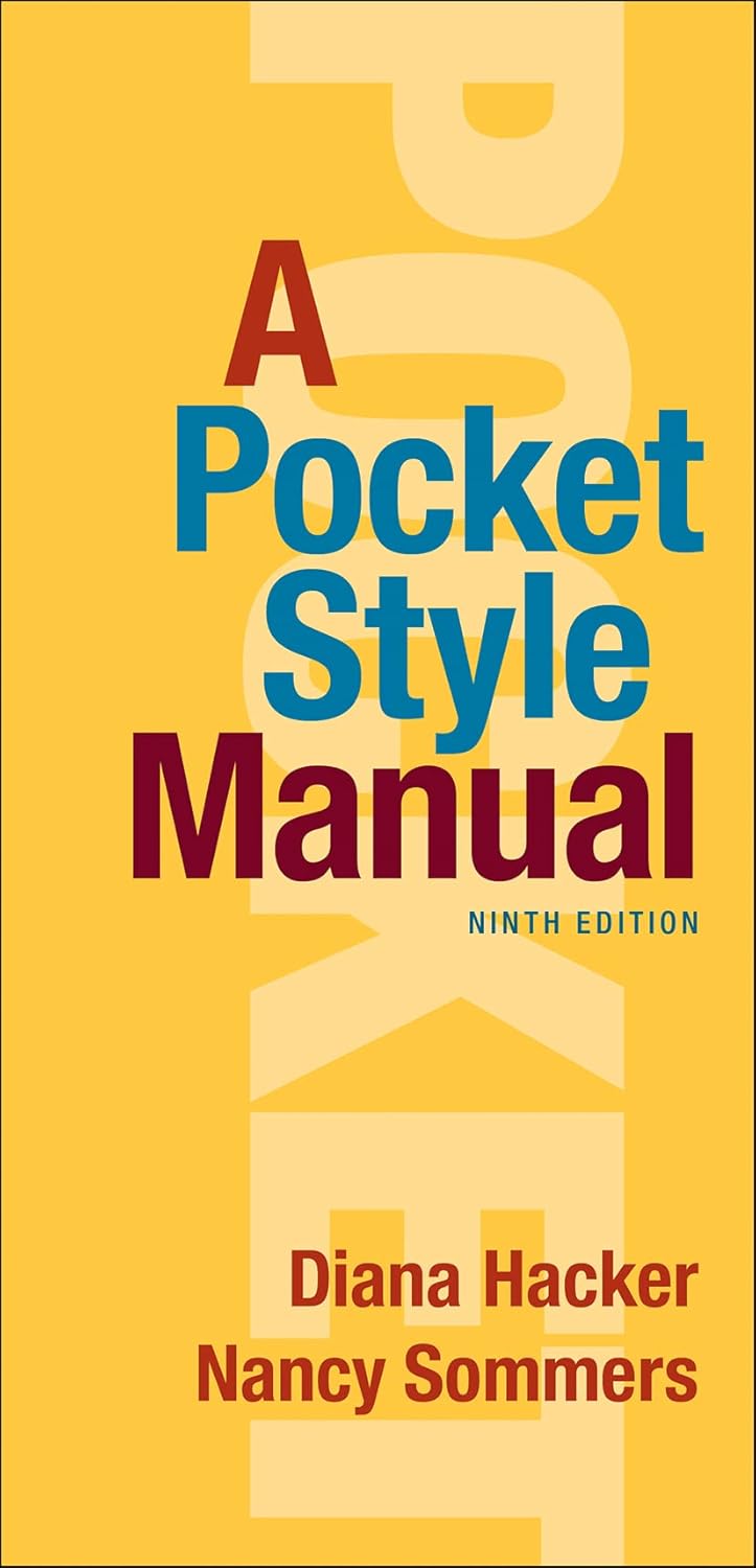 Amazon.com: A Pocket Style Manual: 9781319169541: Hacker, Diana ...