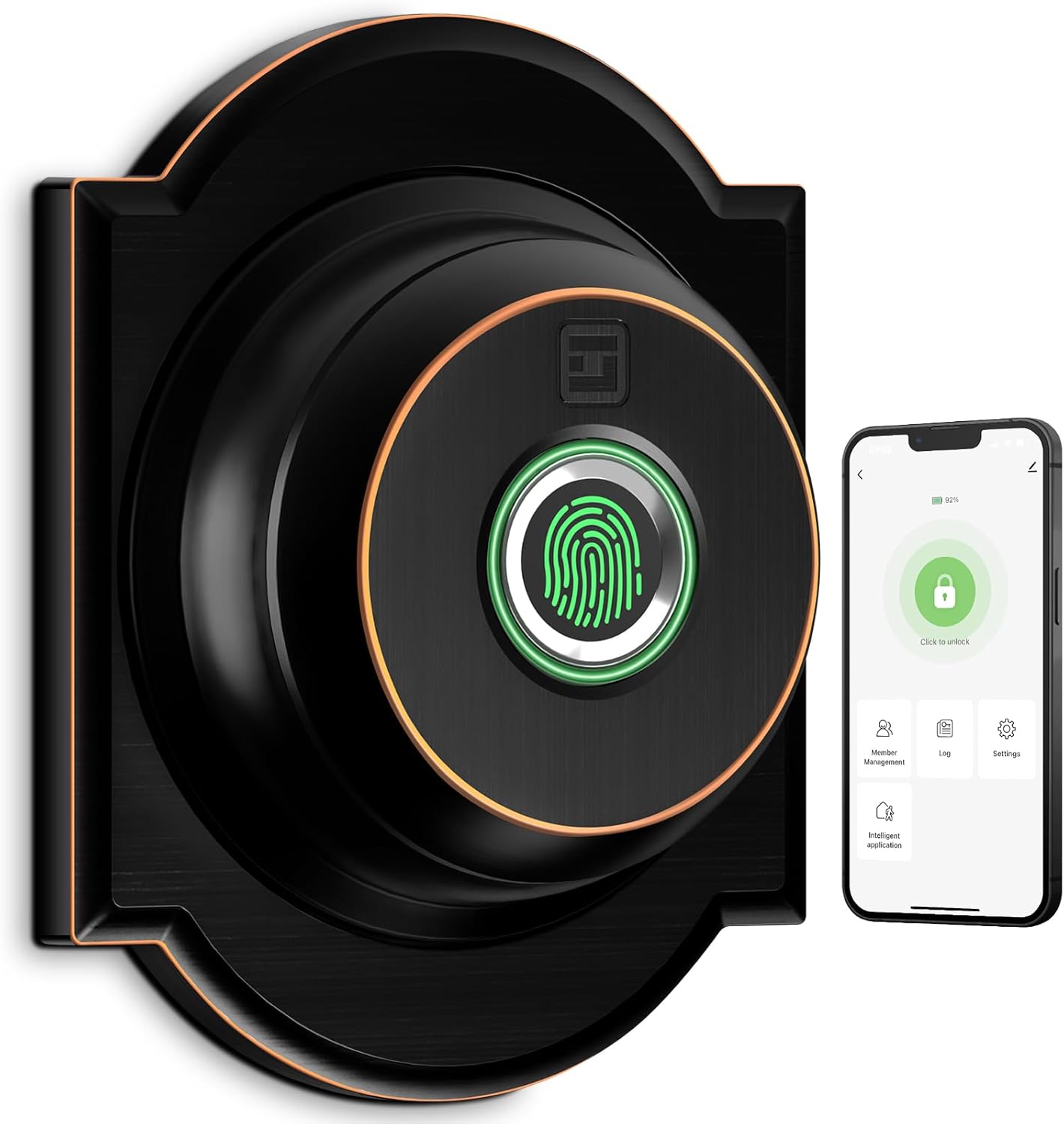 GeekTale Smart Deadbolt Lock, Fingerprint Deadbolt with App, Keyless ...