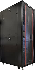Sysracks Server Rack 42U Network Enclosure 39 inch Deep Data Cabinet on Wheels - Fully Locking ...