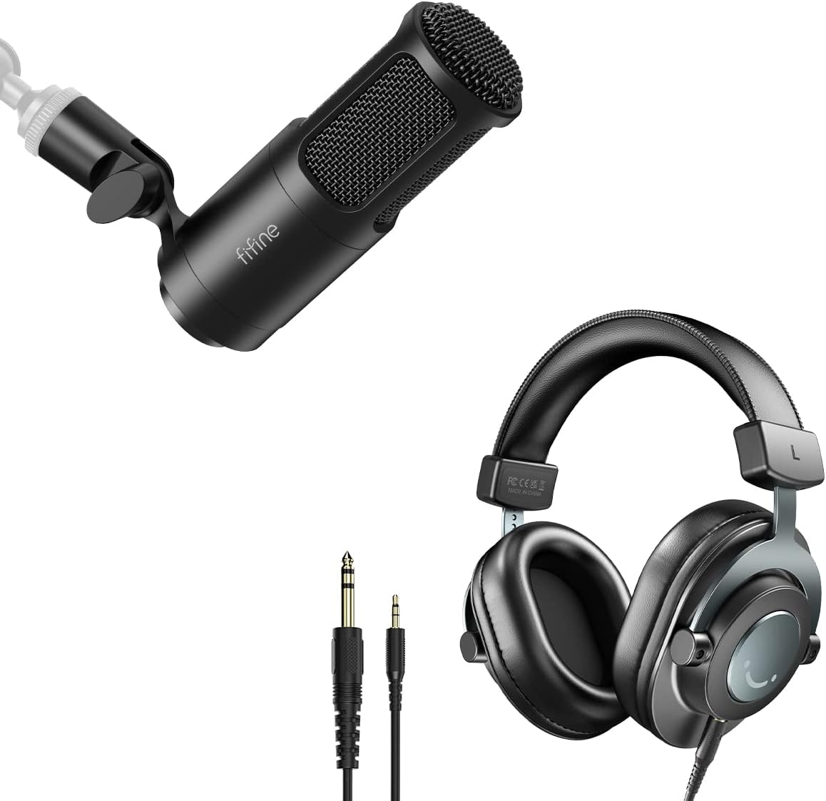 Amazon.com: FIFINE Studio Monitor Headphones and XLR Dynamic Microphone ...