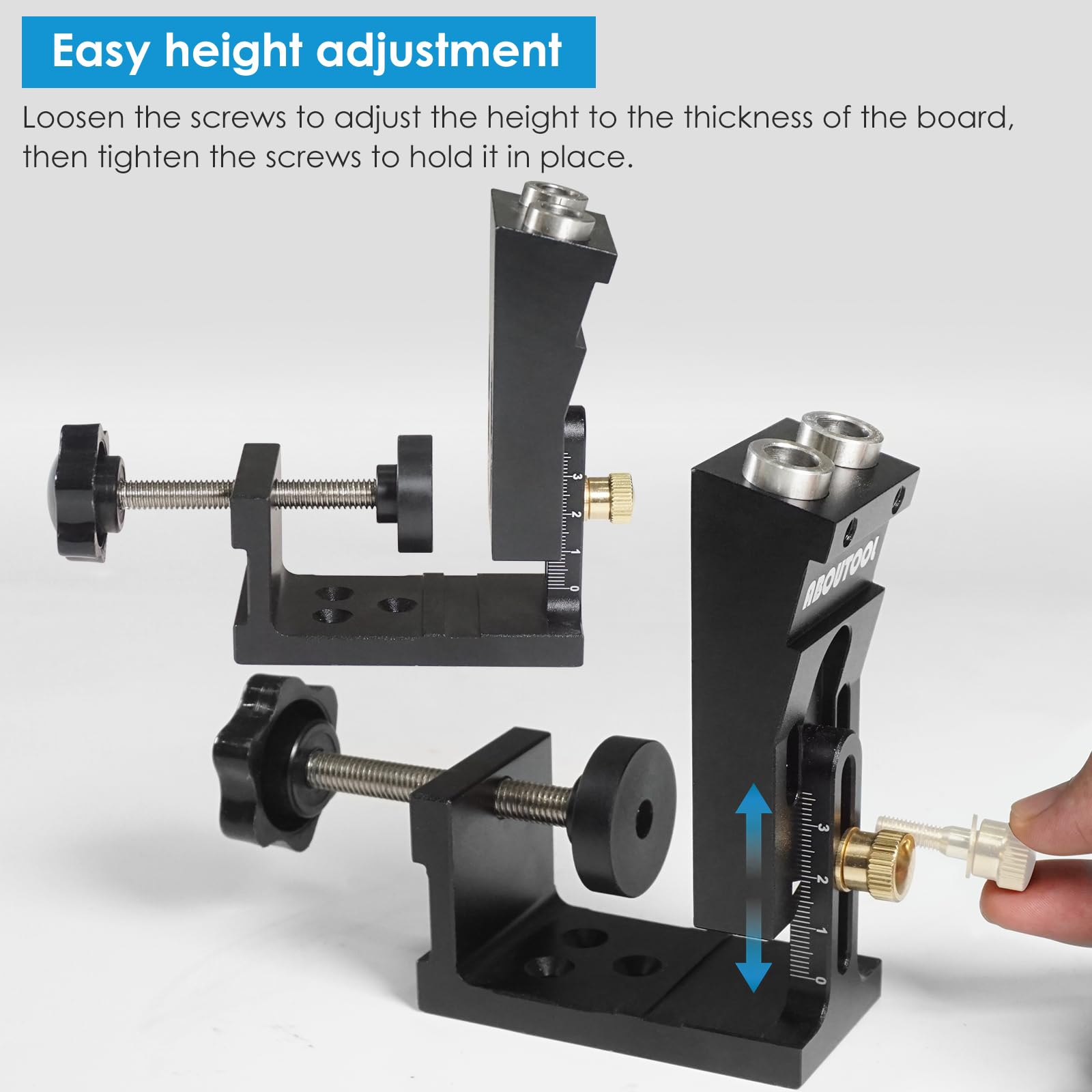 Snapklik.com : Aboutool Pocket Hole Jig Kit - Portable Pocket-Hole Jig ...
