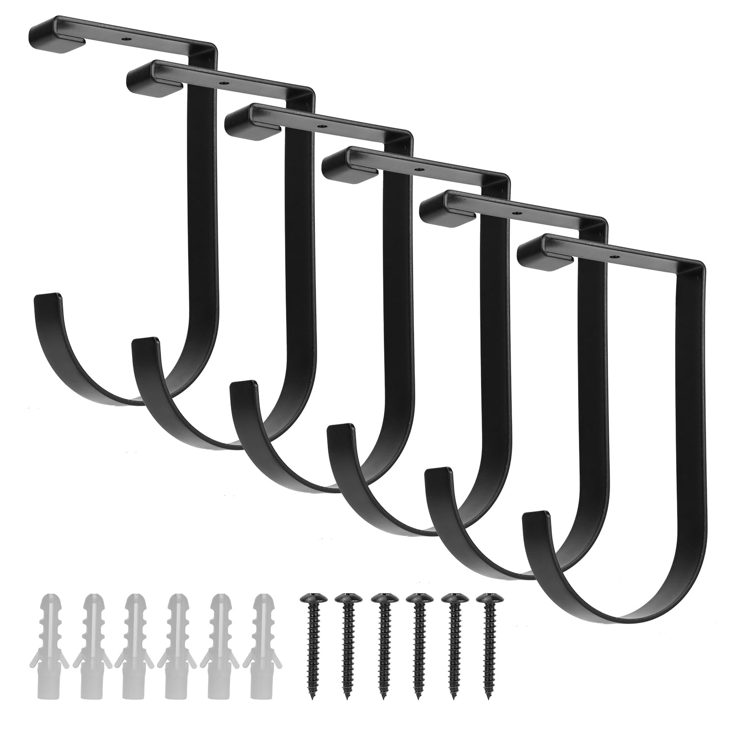 QWORK Heavy-Duty Add-On Storage Hooks for Ceiling Rack & Wall Shelving ...